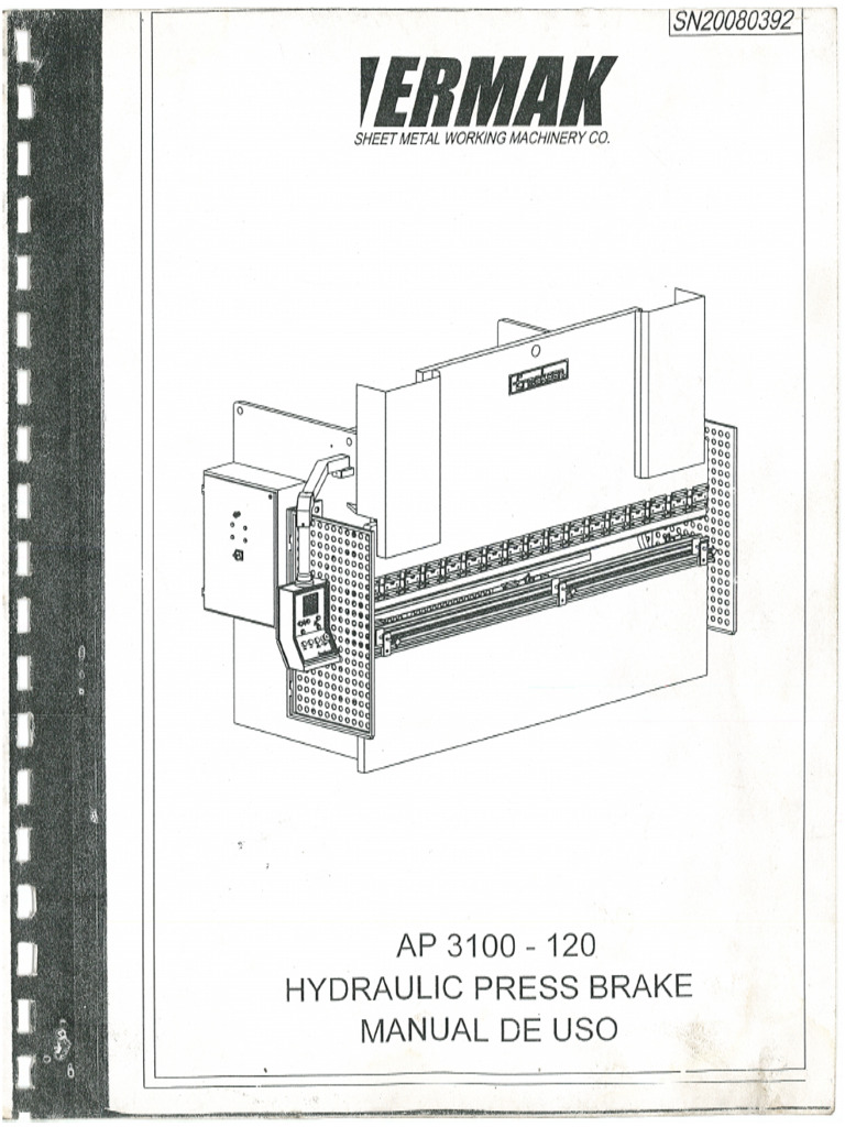 Dobladora Hidraulica AP 3100 Vermak | PDF