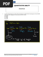 Percentages-CAT-Previous Year Questions | PDF