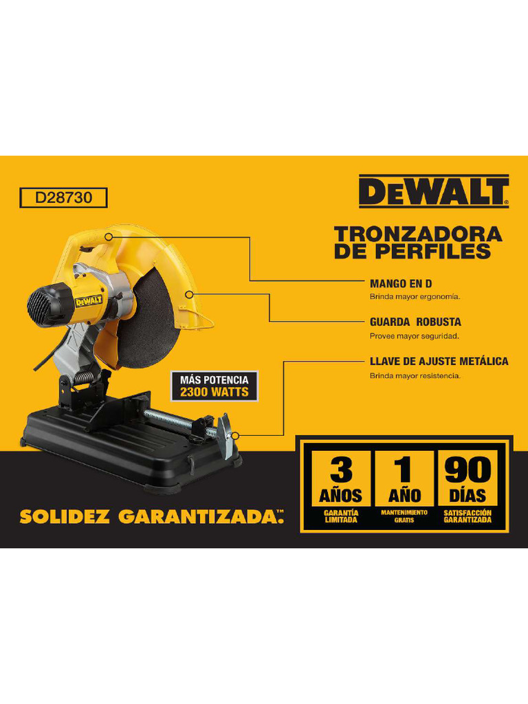 Partes Tronzadora Dewalt D28730 | PDF | Herramientas | Tornillo