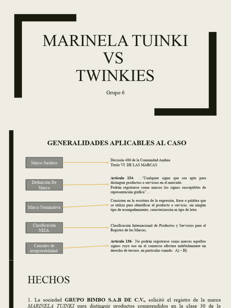 Conflicto de Marcas: Tuinki vs Twinkies | PDF | Marca comercial | Marca