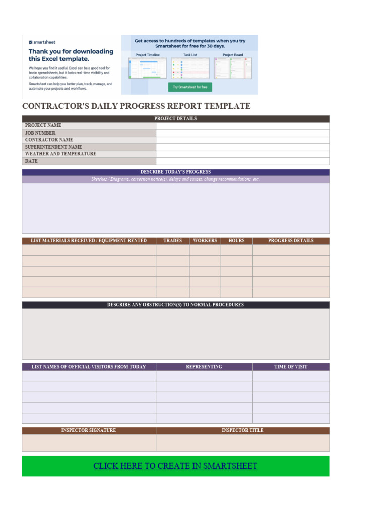 IC Contractor Daily Progress Report 11246 | PDF