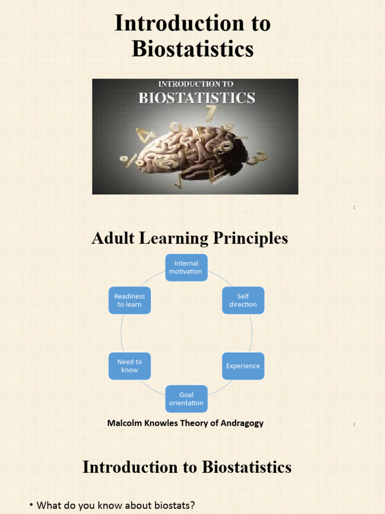 1 - Introduction To Biostats | PDF | Statistics | Biostatistics