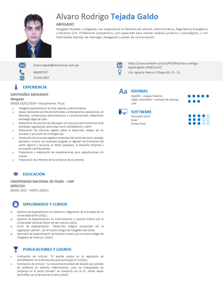 CV Alvaro Documentado | PDF | Derecho laboral | Minería