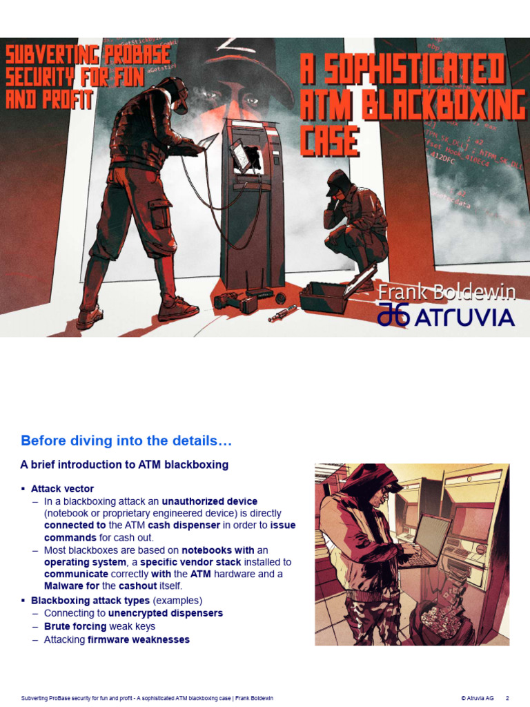 Subverting ProBase Security For Fun and Profit - A Sophisticated ATM Blackboxing Case (Community ...