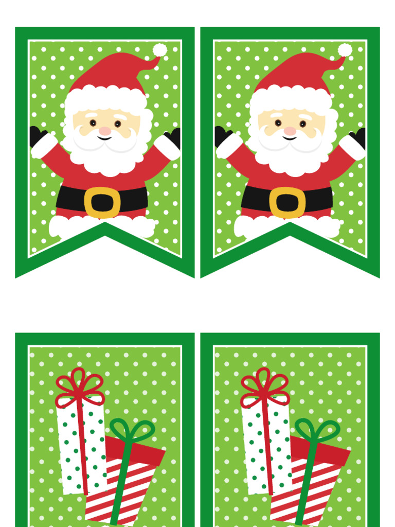 Santa Christmas Banner Dividers | PDF