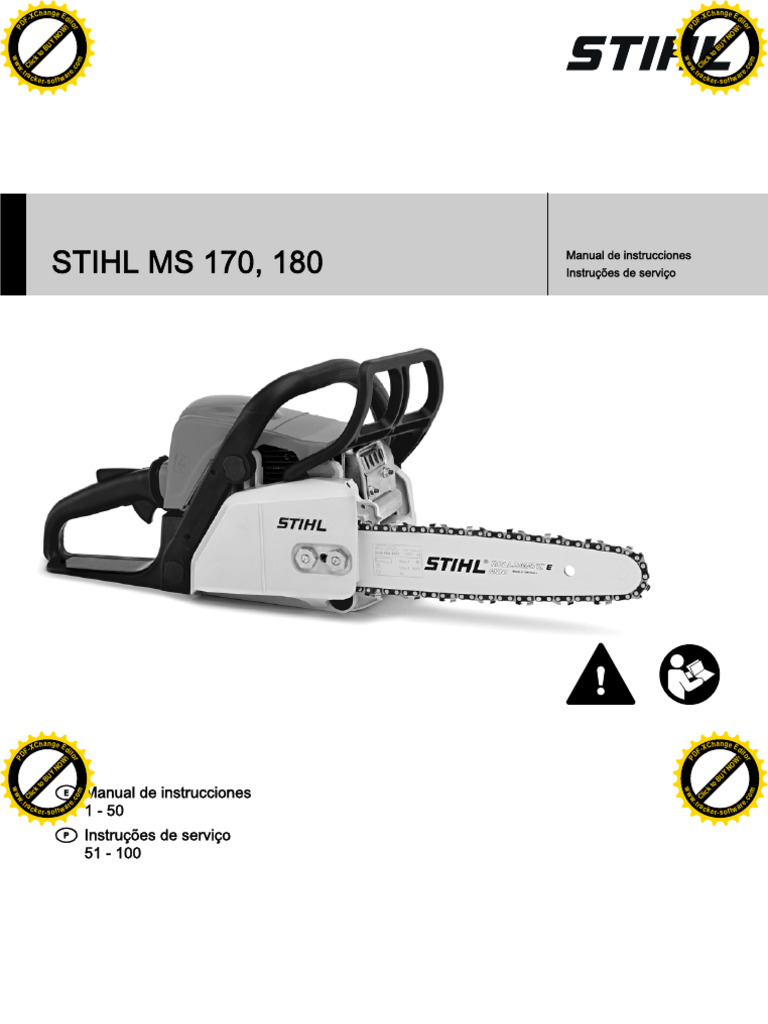 Motosierra Sthil MS180 | PDF | Bienes manufacturados