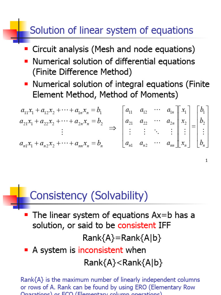 Direct Methods | PDF | System Of Linear Equations | Matrix (Mathematics)