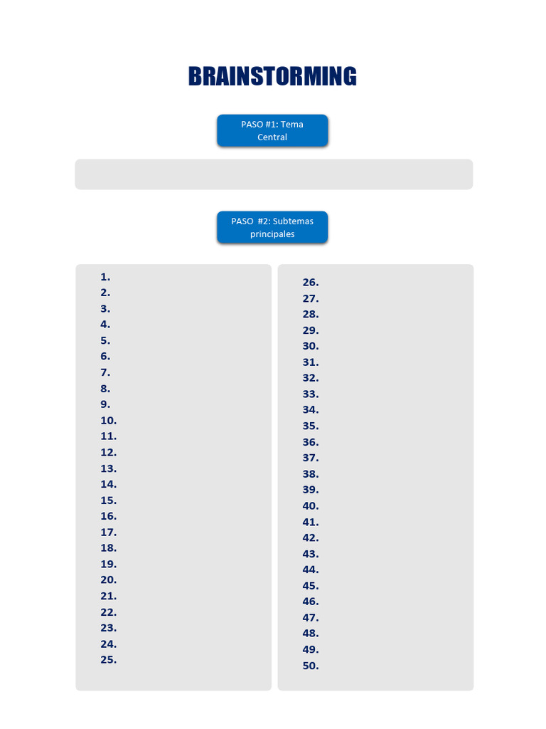 Plantilla Brainstorming | PDF