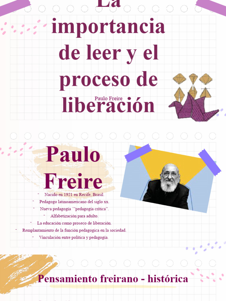 La Importancia de Leer - Paulo Freire | PDF | Teoría de la educación ...