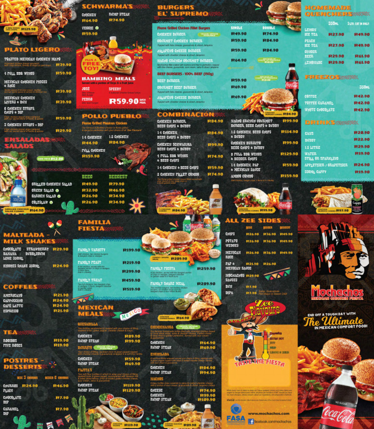 Mochachos Menu SA - 2022 | PDF