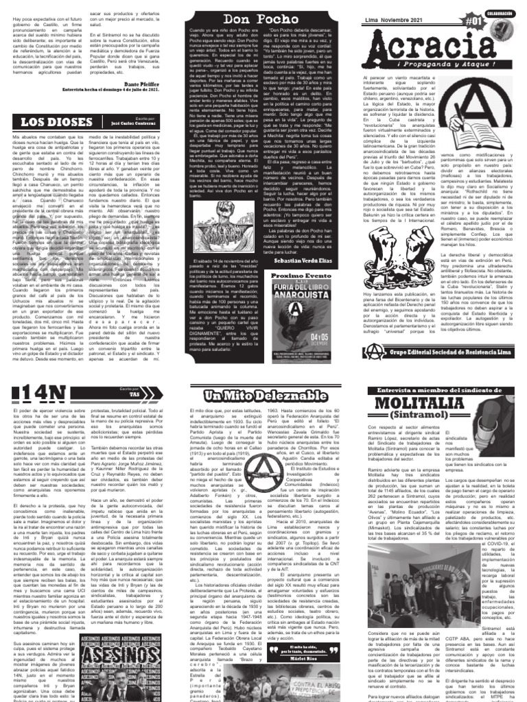 ACRACIA | PDF | Anarquismo | Perú