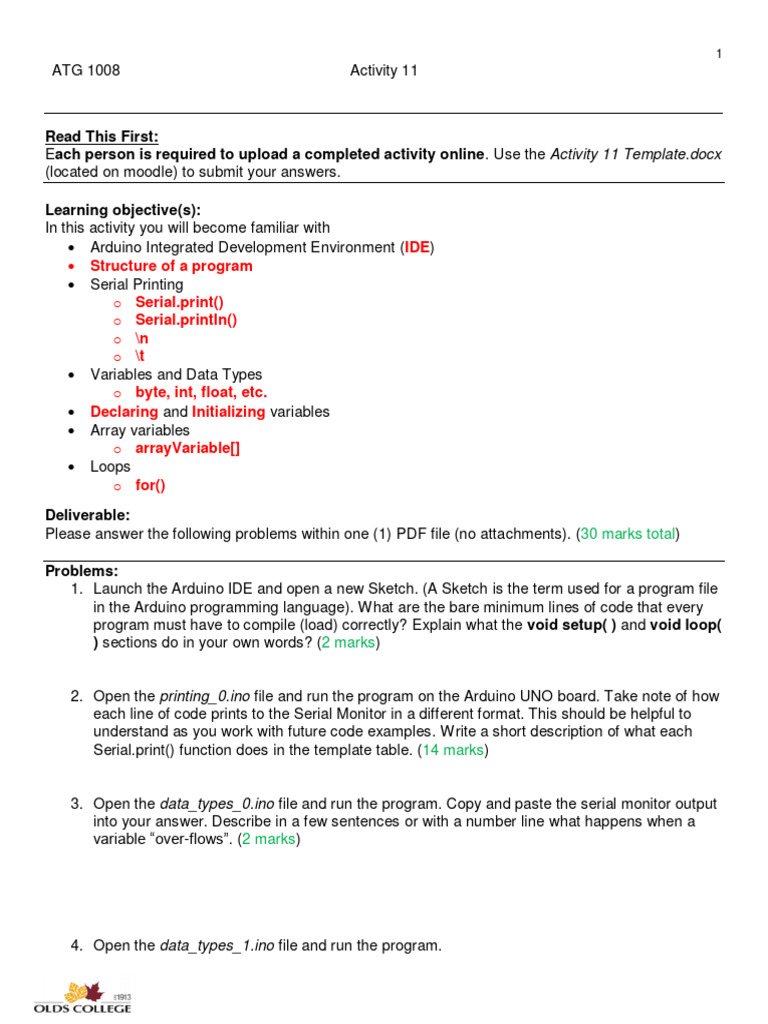 Activity 11 Pdf Arduino Information Technology