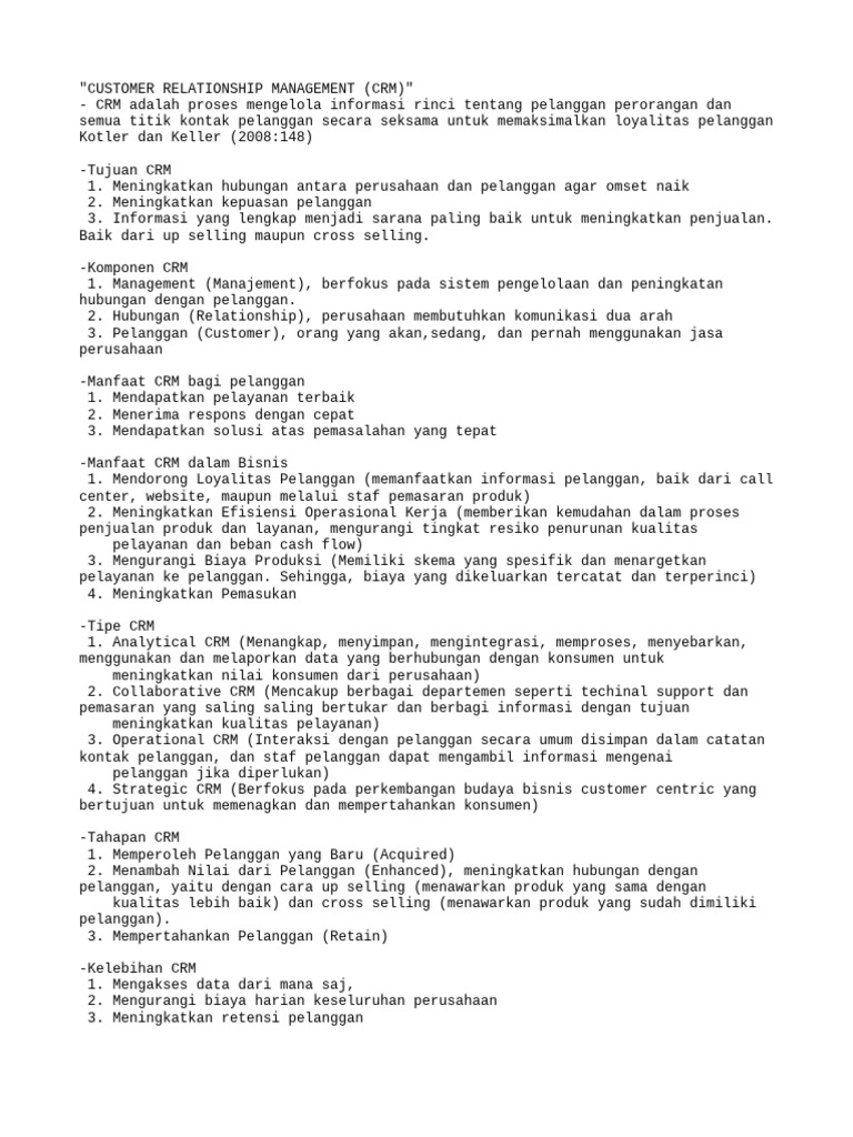 Materi Quiz UAS SI | PDF