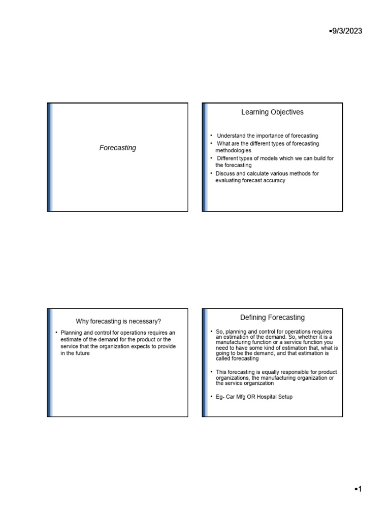 Forecasting Pdf Forecasting Linear Regression