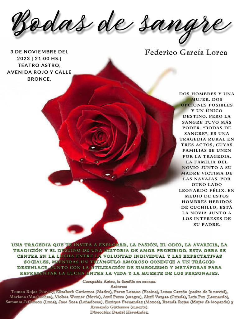 Bodas de Sangre: Tragedia en Escena | PDF