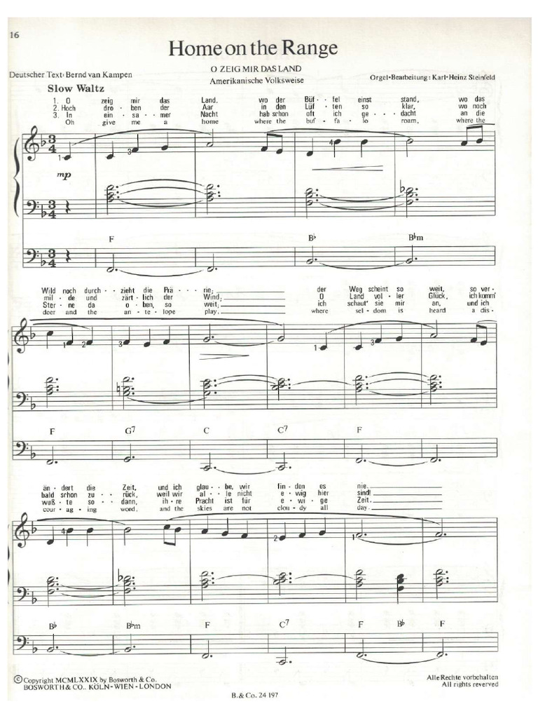Home On The Range Original Score 1 | PDF