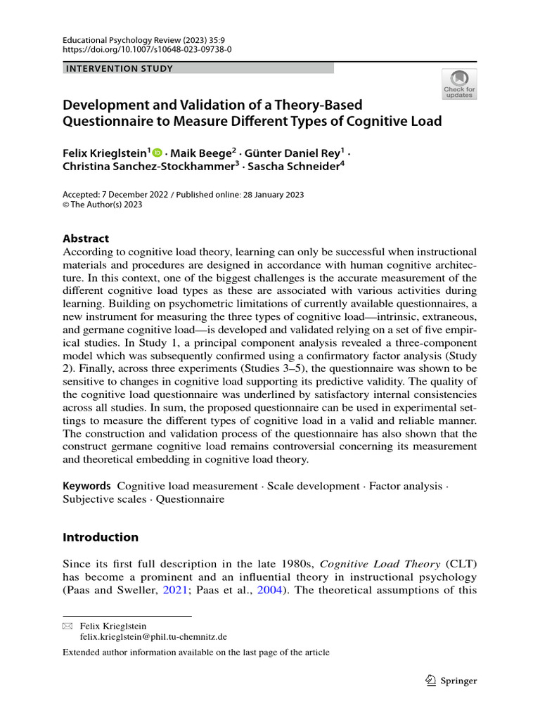 Development and Validation of A Theory Based Questionnaire To Measure Different Types of ...