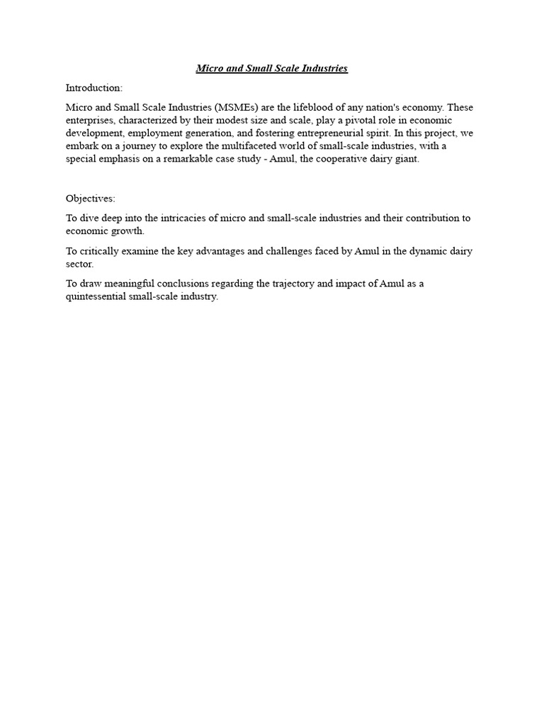 Micro and Small Scale Industries | PDF | Brand | Sustainability