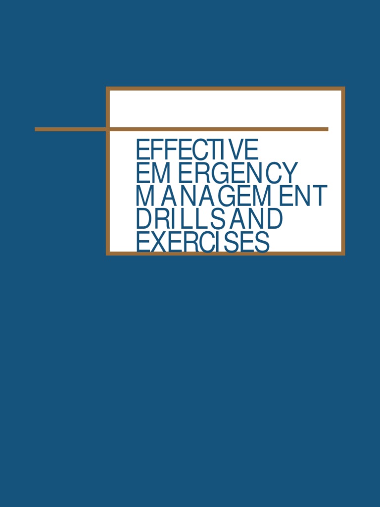 Emergency Drills Exercises | PDF | Emergency Management | Emergency
