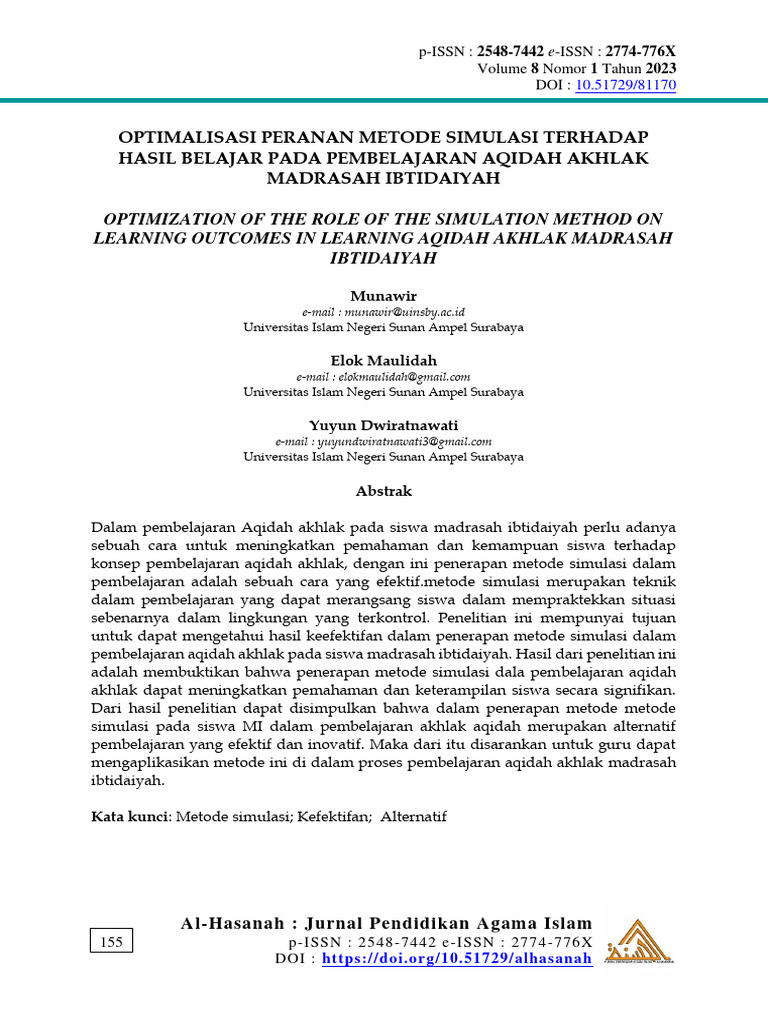 Munawir Peranan+Metode+Simulasi | PDF | Karier & Perkembangan