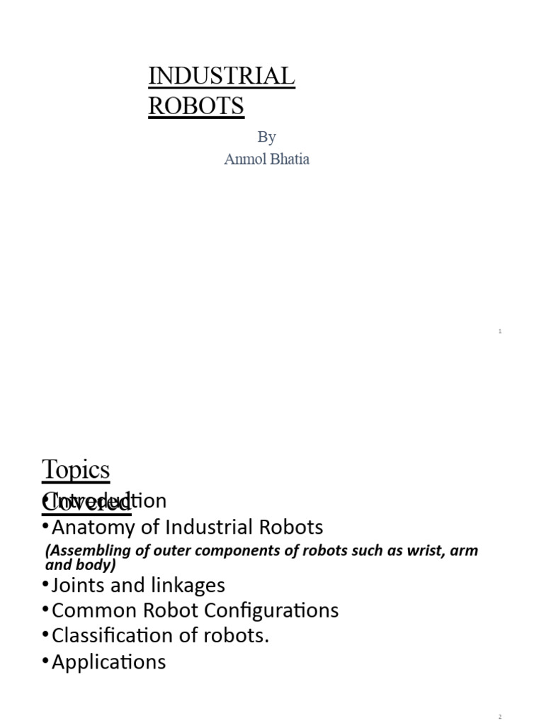 Lecture Slides Robotics Pdf Machines Equipment