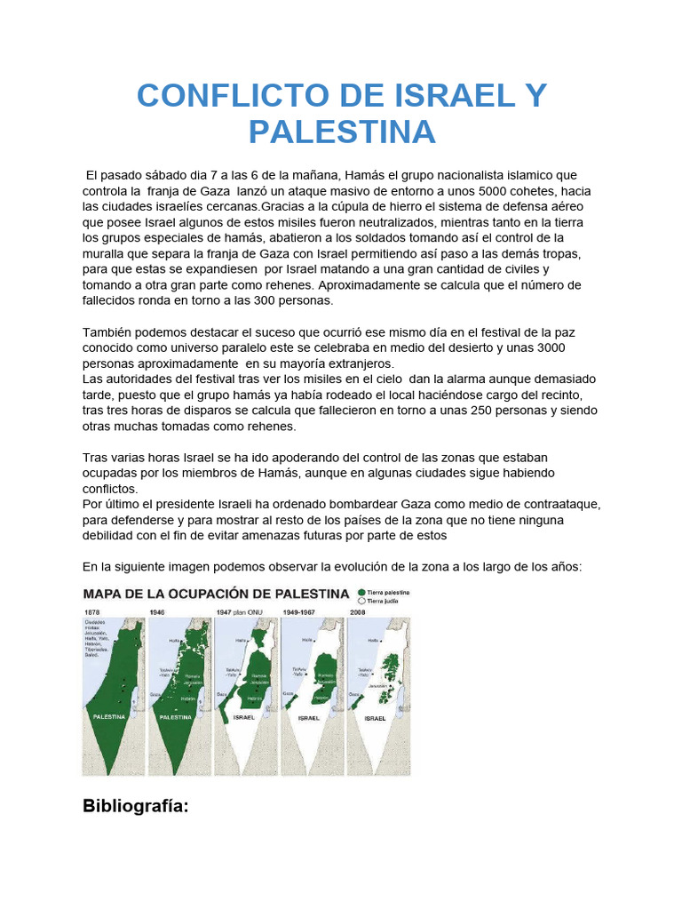 CONFLICTO DE ISRAEL Y PALESTINA | PDF