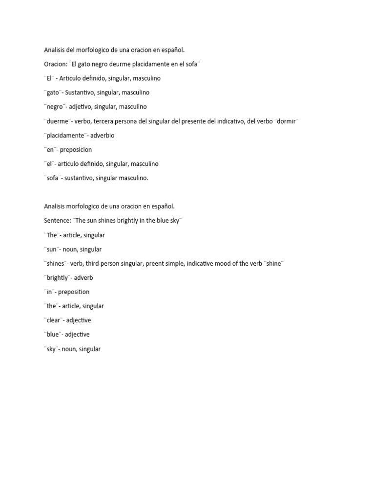 Entregable 1 Morfosintaxis Del Ingles | PDF