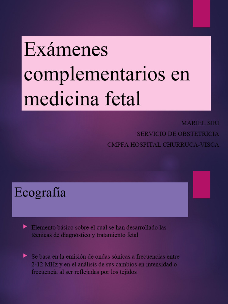 Examenes Complementarios en Medicina Fetal 2 | PDF | Síndrome de Down | El embarazo