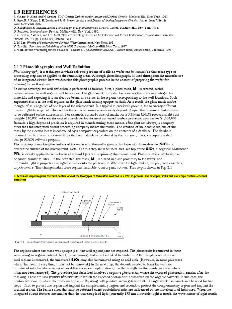 REFERENCES Integrated Circuit | PDF | Photolithography | Integrated Circuit