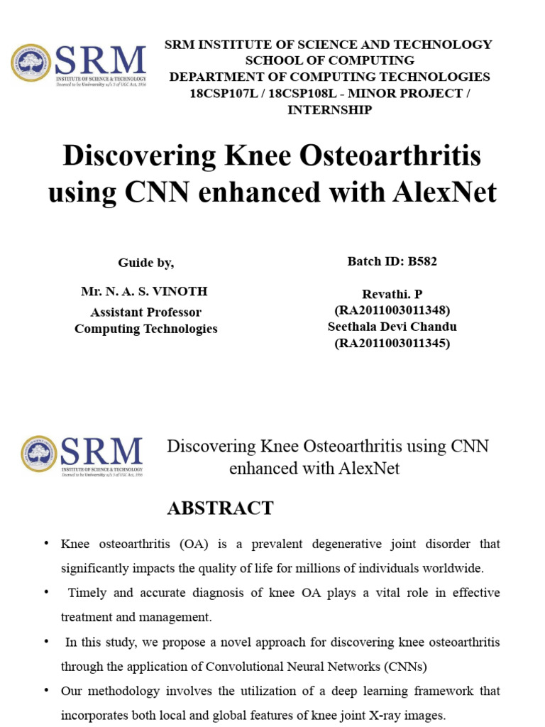 Discovering Knee Osteoarthritis Using CNN Enhanced With Alexnet | PDF ...