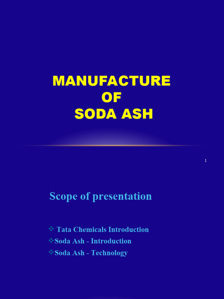 Soda Ash Pres | PDF | Sodium Carbonate | Ammonia