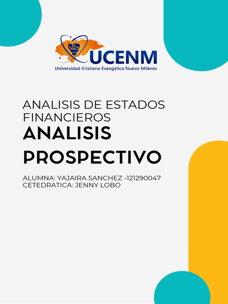 Informe Analisis de Proyeccion | PDF | Hoja de balance | Estado de resultados