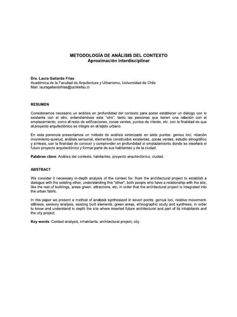 Metodología de Análisis Del Contexto | PDF