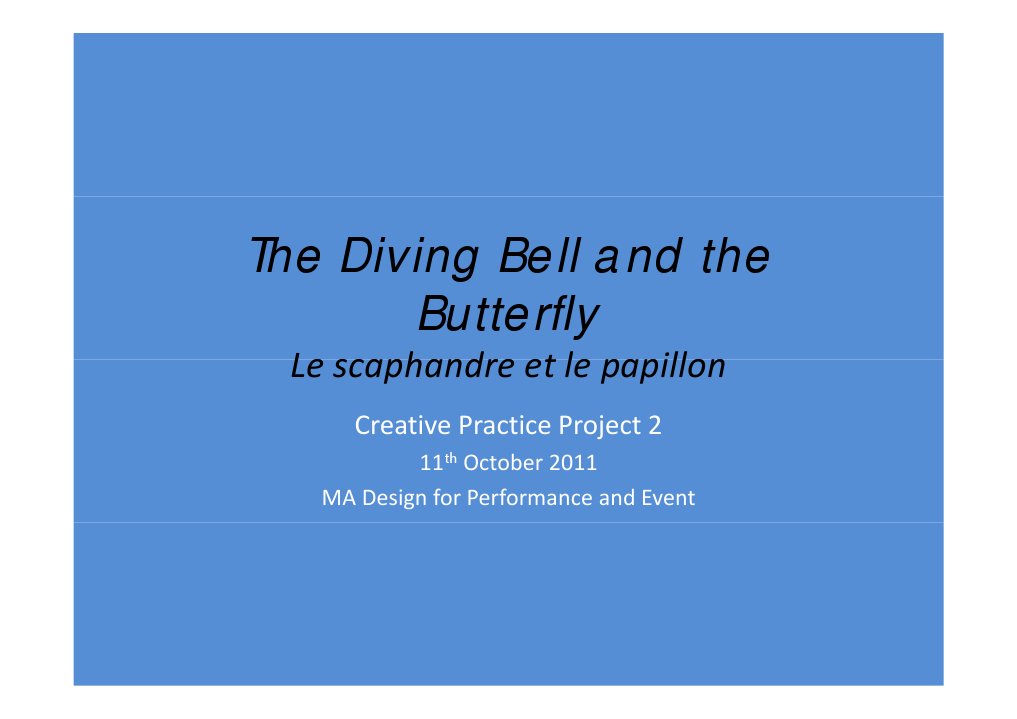 The Diving Bell and the Butterfly Summary | PDF | General Fiction