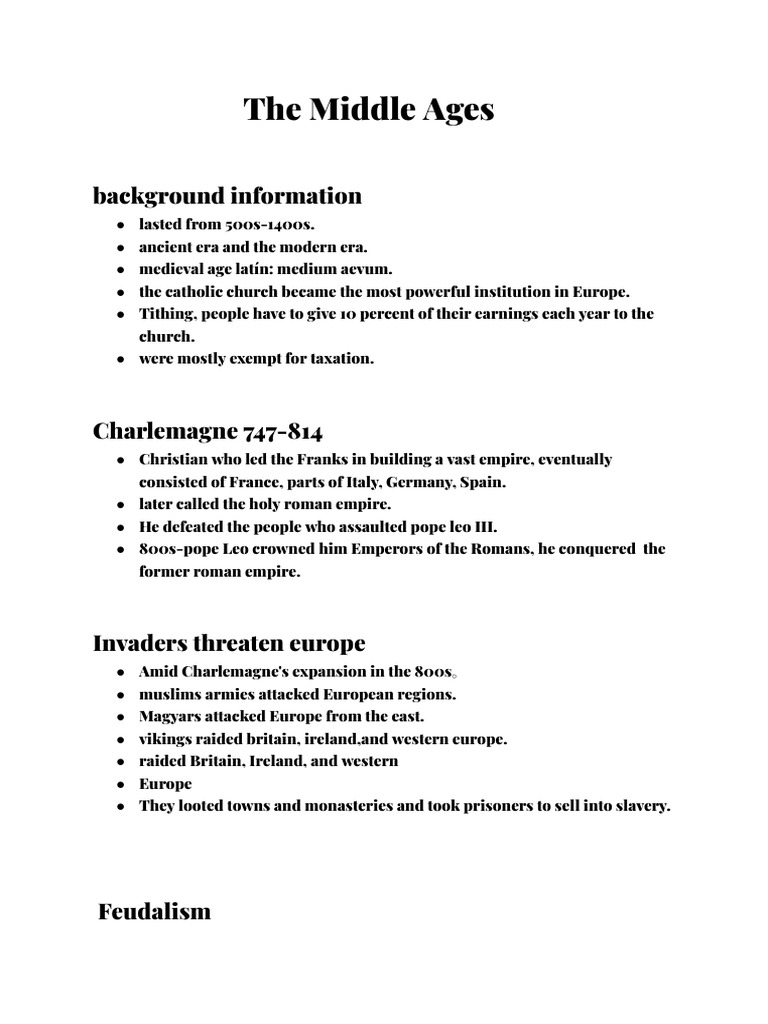 The Middle Ages | PDF | Crusades | Middle Ages