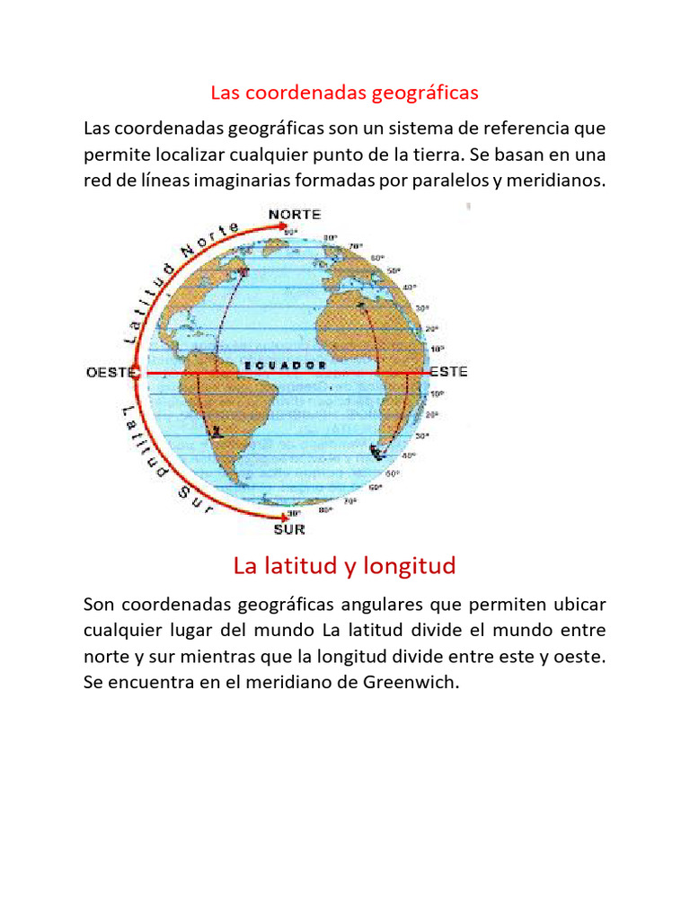 Las Coordenadas Geográficas | PDF | Historia