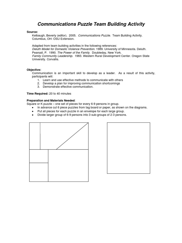 Kelbaugh Communications Puzzle Activityinpdf | PDF | Nonverbal ...