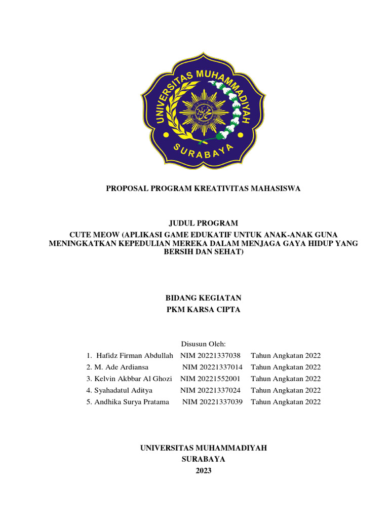 185-Proposal PKM-KC Cute-Meow 2023 | PDF