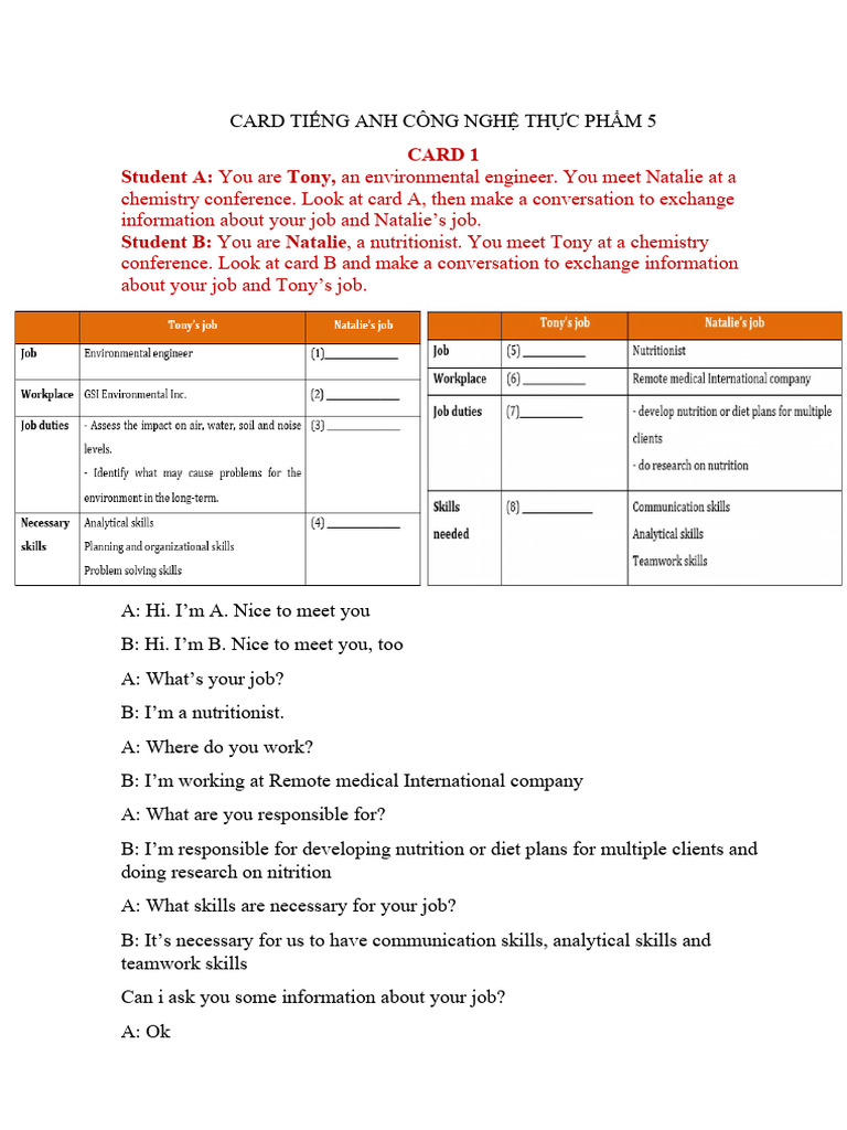 Bản Sao Card Ta CNTP.05 | PDF | Chemical Reactions | Fat