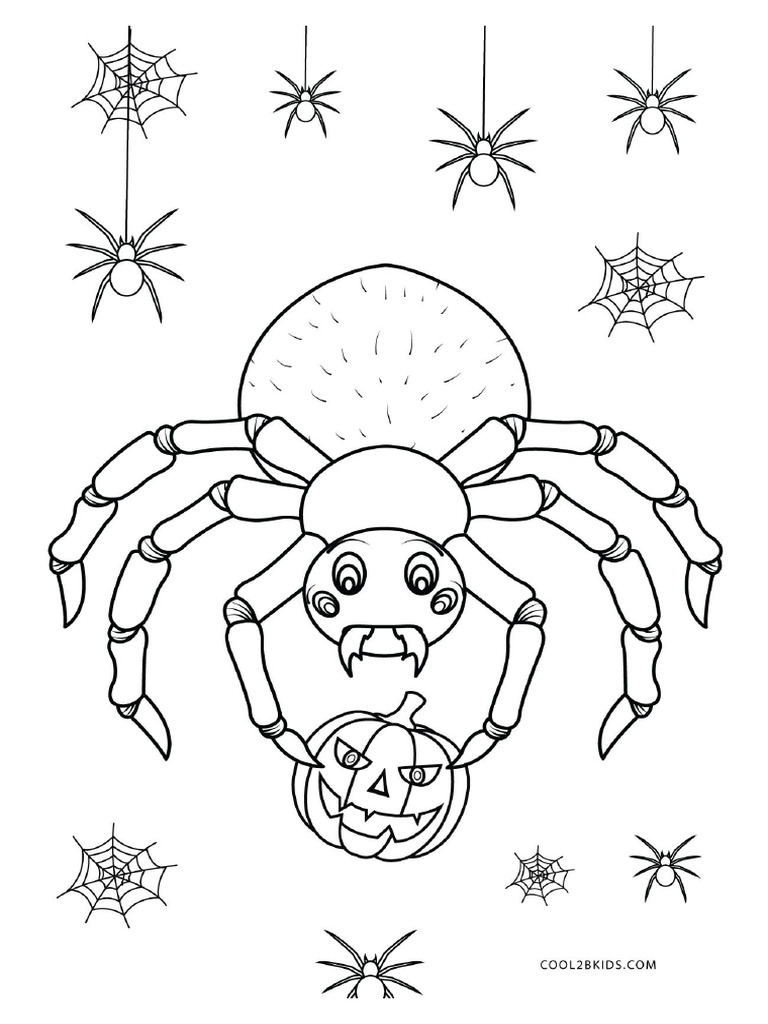 Halloween Coloring Pages Spider | PDF