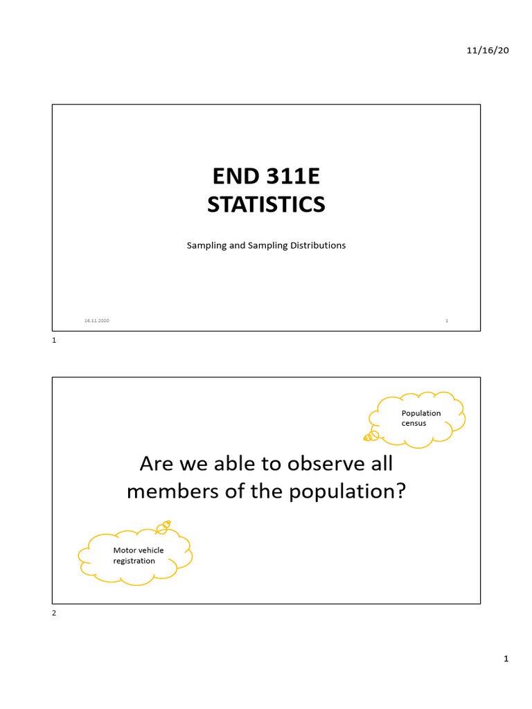 4 Sampling Distributions Pdf Standard Error Bias Of An Estimator