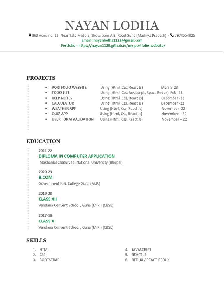 Nayan Lodha Resume.23 | PDF | Business | Art Nayan Lodha Resume.23 | PDF | Business | Art
