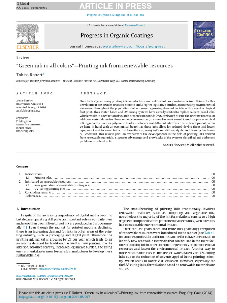 Robert 2015 | PDF | Ink | Chemical Compounds