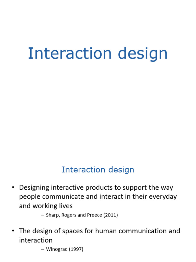 Interaction Design | PDF | Usability | Human–Computer Interaction
