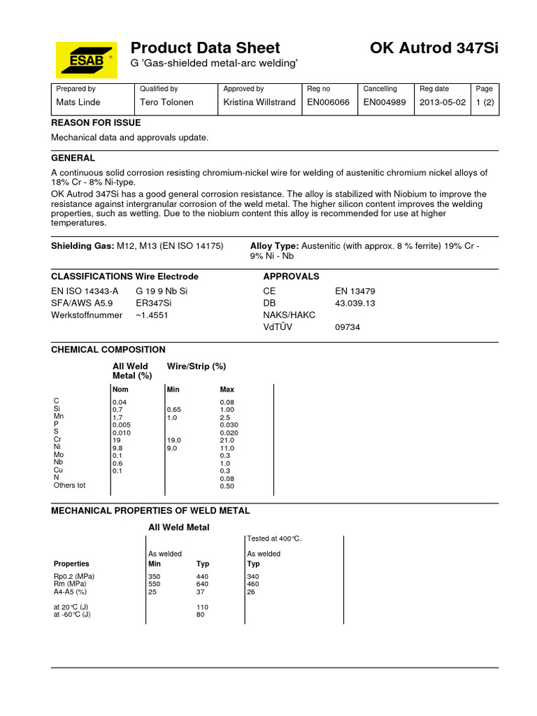 Ok 347 Autrod | PDF | Construction | Welding