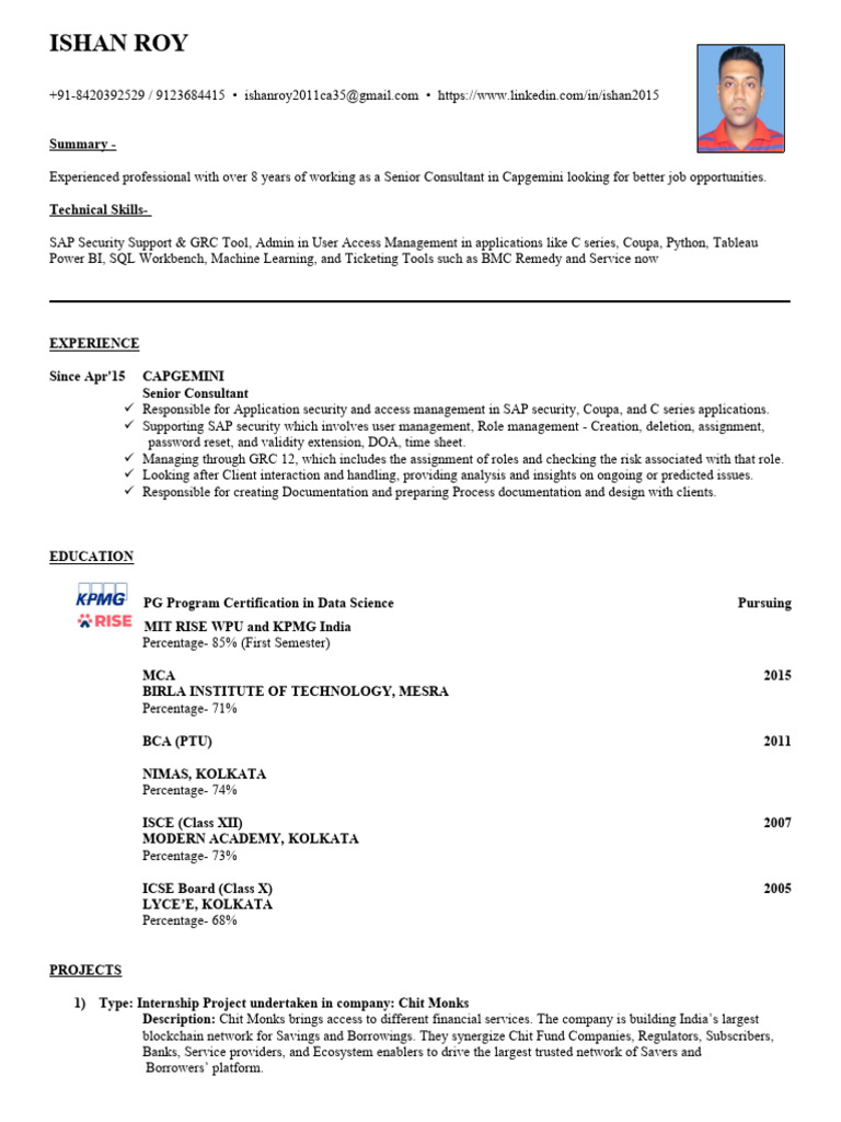 Ishan Roy CV | PDF | Active Directory | Databases