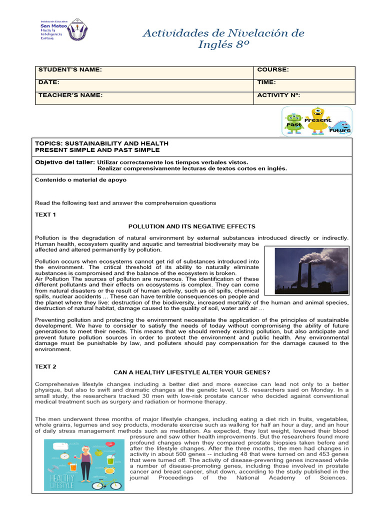 Ingles Prueba | PDF | Pollution | Human Impact On The Environment