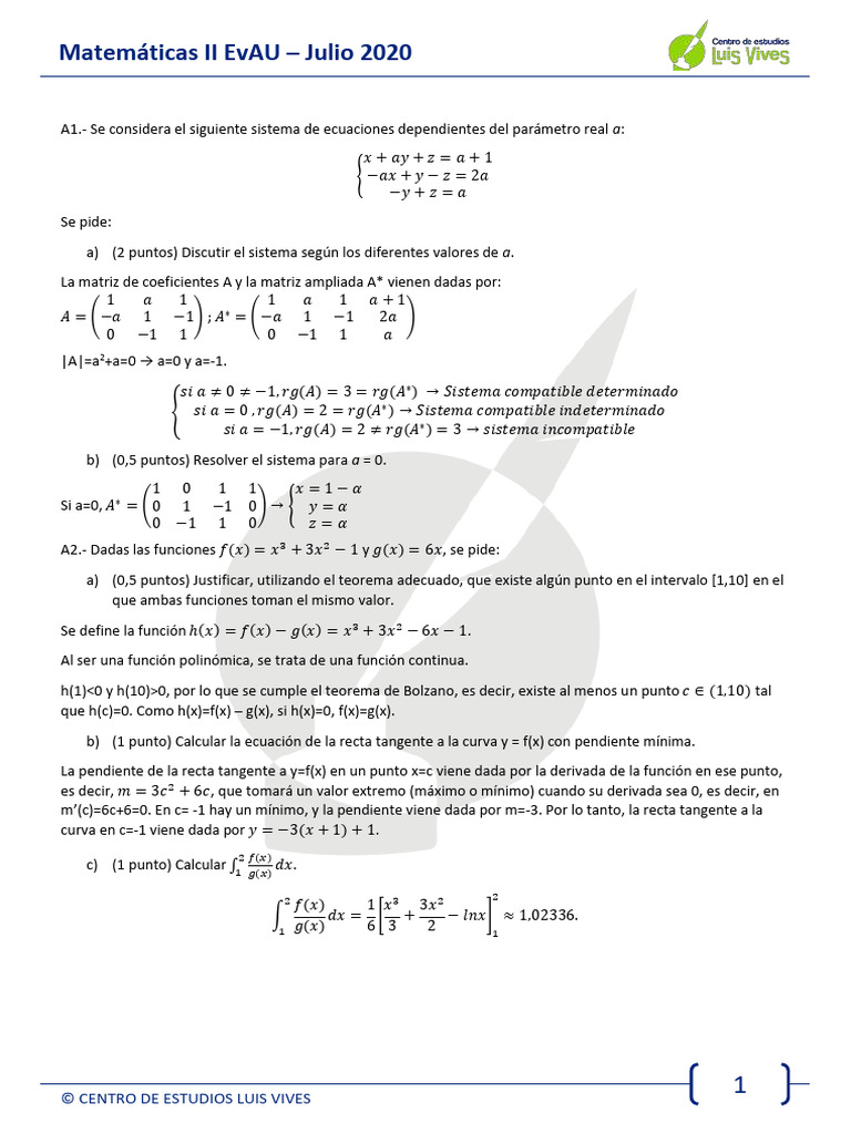 Matematicas II | Descargar gratis PDF | Función continua | Pendiente
