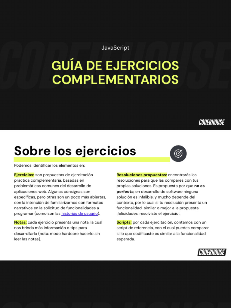 Guía De Ejercicios Complementarios Javascript Pdf Modelo De Objeto De Documento Script Java
