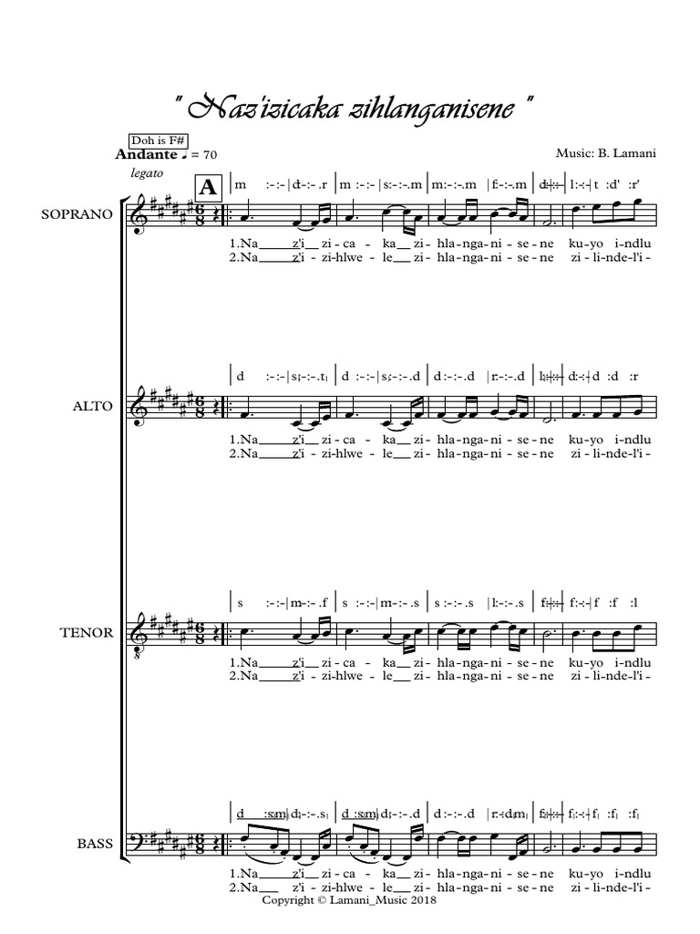 Nazi Izicaka - Full Score-1 | PDF | Home & Garden | Computers